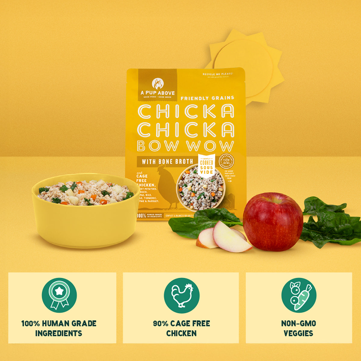 Chicka Chicka Bow Wow | Fresh, Real Chicken Dog Food | A Pup Above